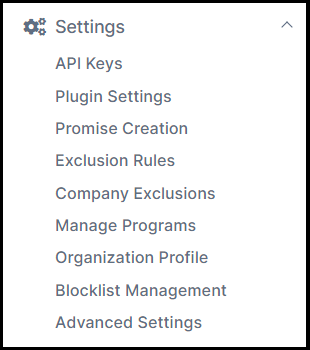 Getting Started: Settings Overview